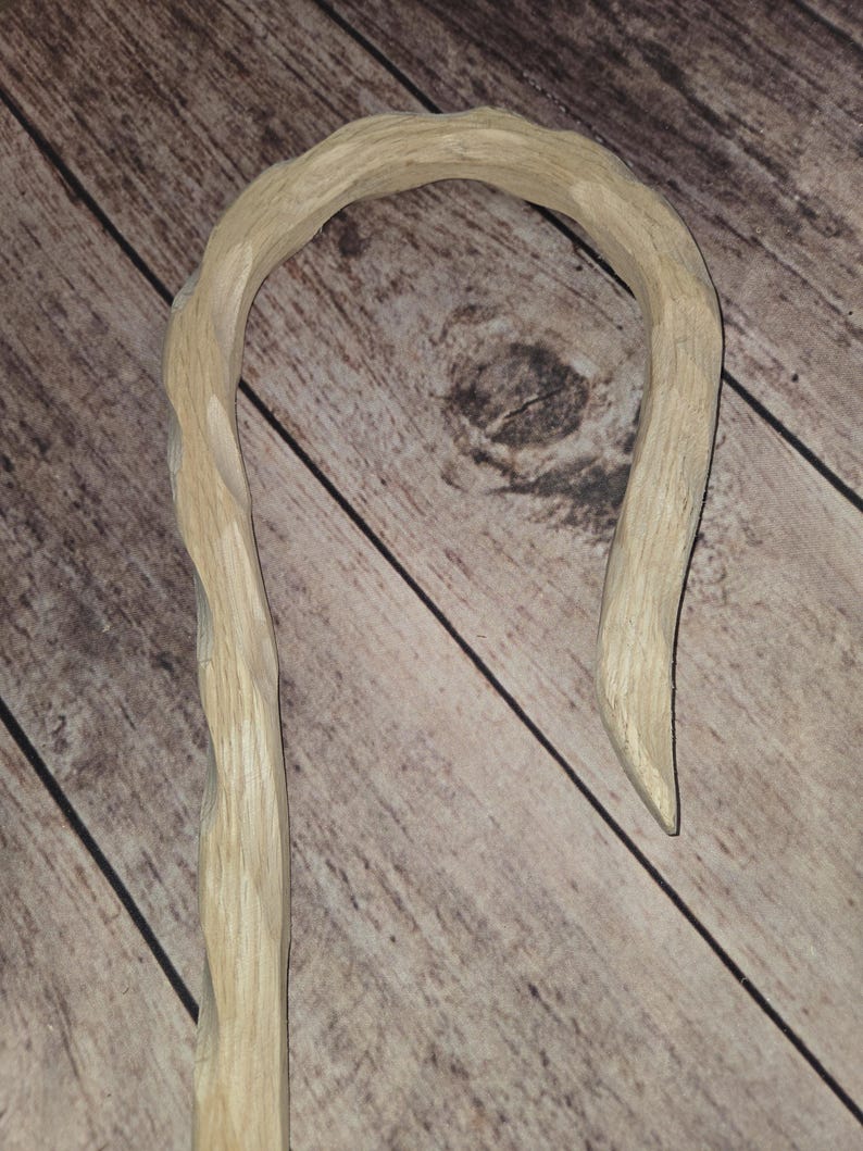Handcrafted Roughed up Red Oak Steam Bent Shepherd Crook or Hook Stands ...