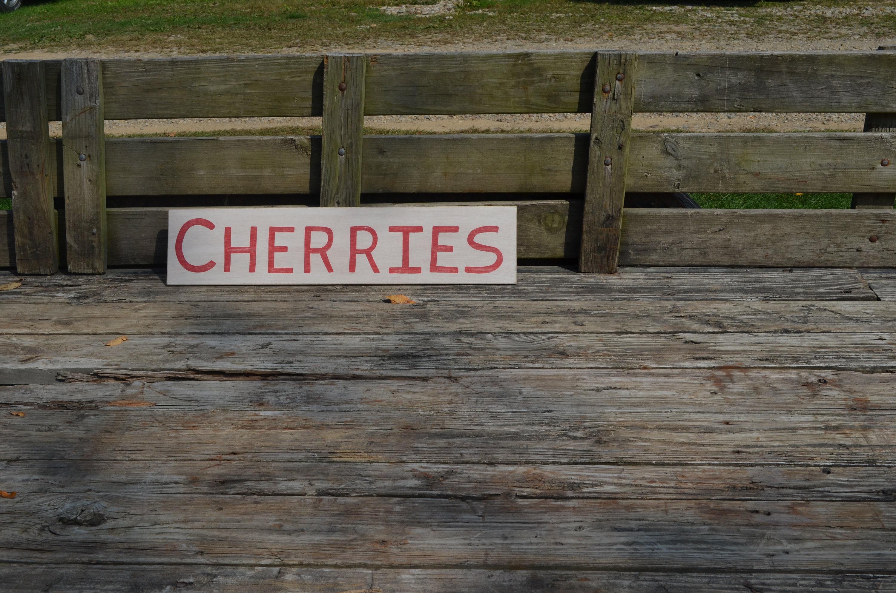 Wooden "cherries" Sign White and Red Rustic Americana Look - Etsy