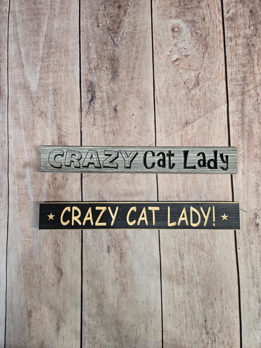 Routed Pine Sign "crazy Cat Lady" Cat Sign Stocking Stuffer Cheap Gift ...