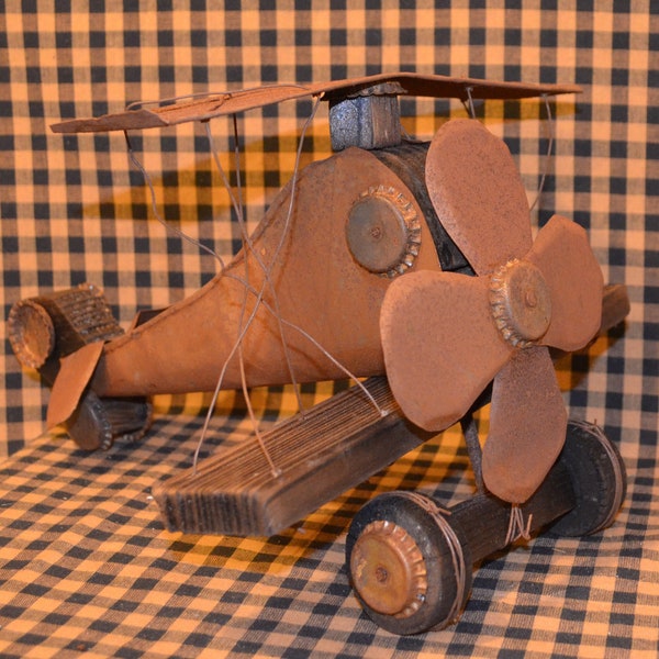 Biplane Metal Decor - Etsy