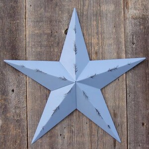 40"- 53" Solid or Rustic Country Blue Galvanized Metal Tin Painted Barn ...