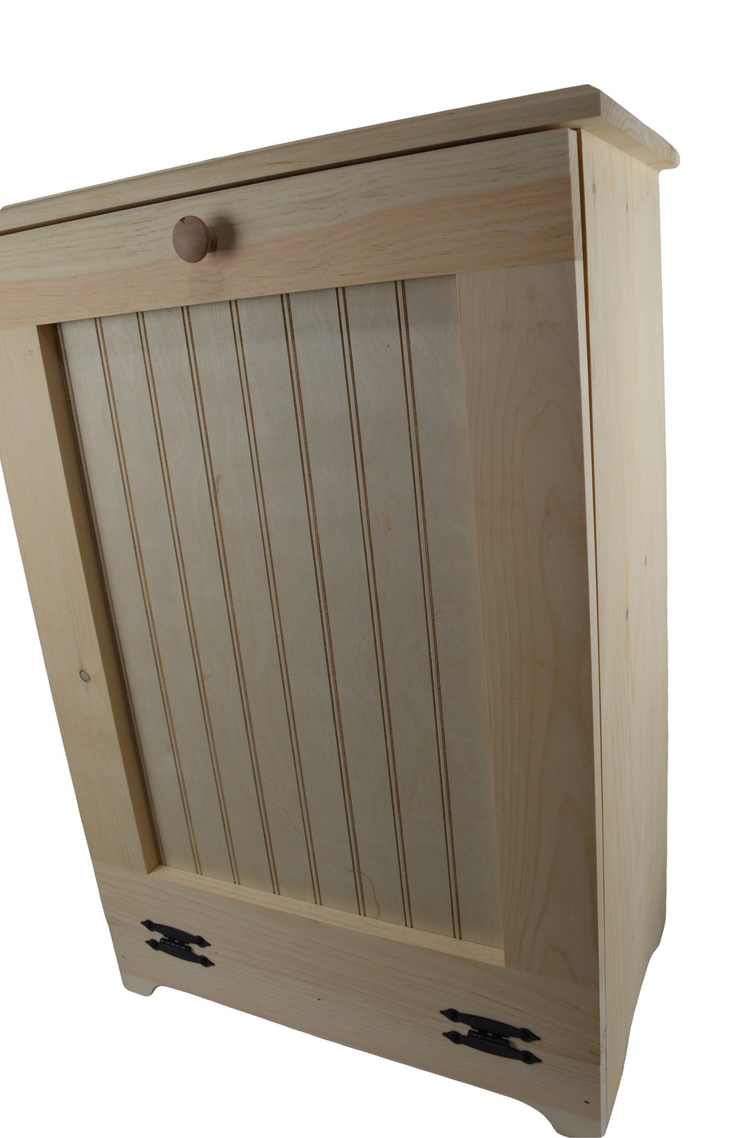 Tilt Out Solid Pine Unfinished Laundry Bag Holder / Laundry Clothes ...