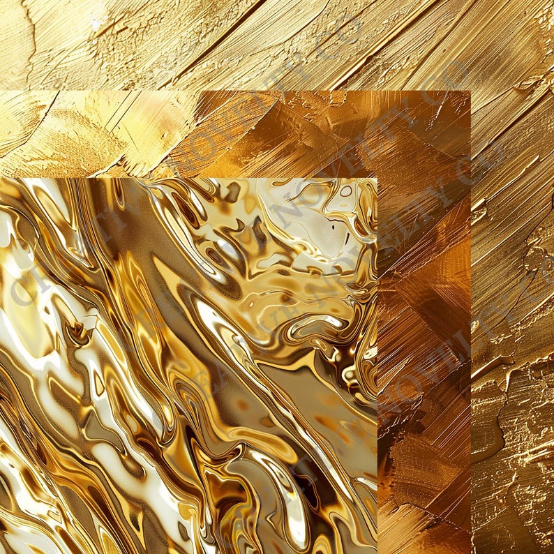 Gold Digital Paper, Gold Foil Paper, Gold Scrapbook Paper, Seamless ...