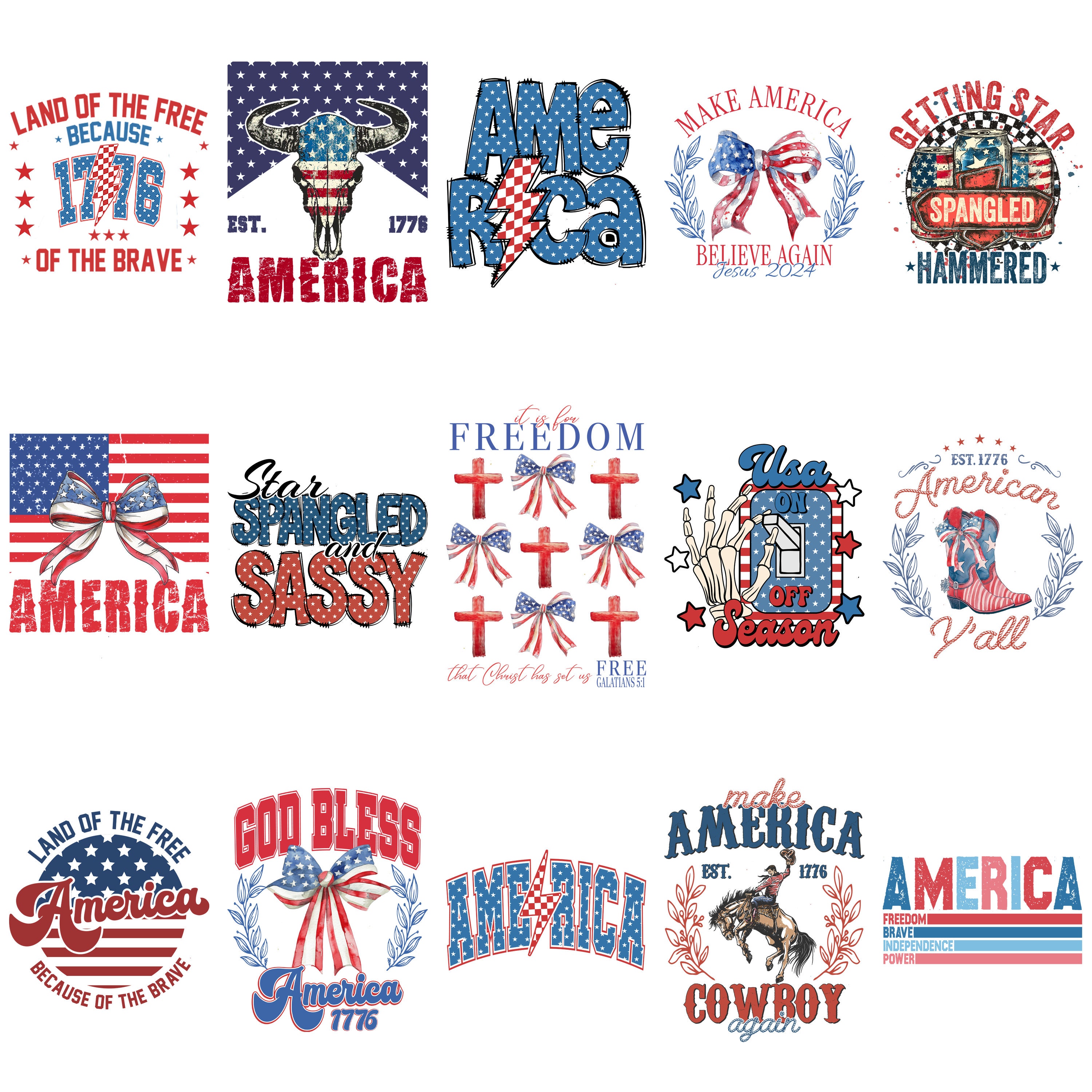 4th of July Clipart Bundle, Independence Day, 4th of July, Patriotic ...