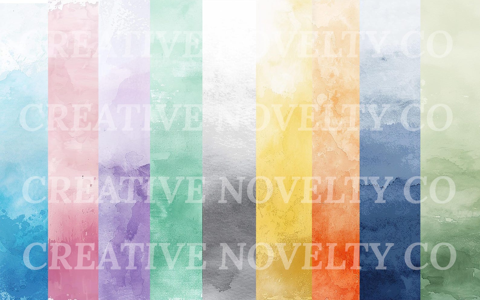 Ombre Watercolor Digital Paper, Rainbow Colors Gradient, Water Colour ...