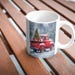 Vintage Red Christmas Truck Clipart, Snowy Scene, Perfect for Holiday ...
