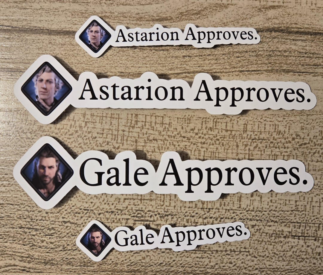 Baldurs Gate Extra Large Companion Approval Stickers! | Shadowheart ...