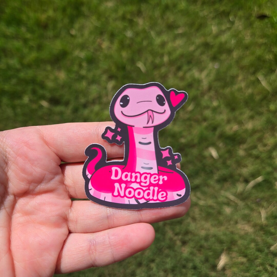 Danger Noodle Sticker! | Pink Snake, Danger Noodle Sticker. - Etsy