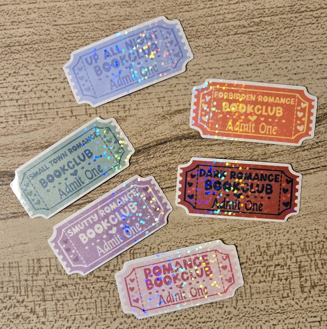 Romance Book Club Ticket Stickers! | Reading Ticket Stickers! - Etsy