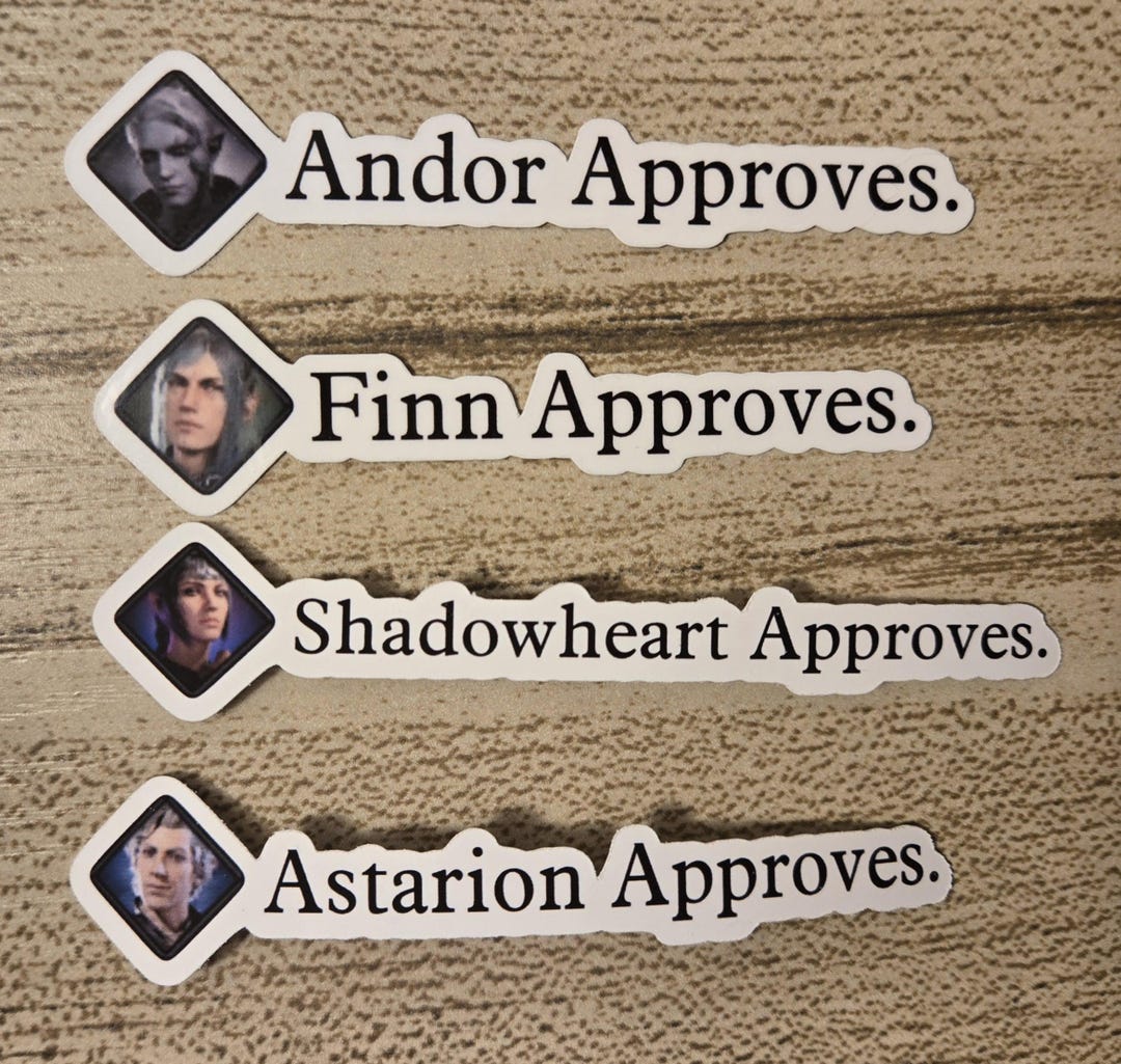 Custom BG3 Approval & Disapproval Stickers With Your Tav! | Custom ...