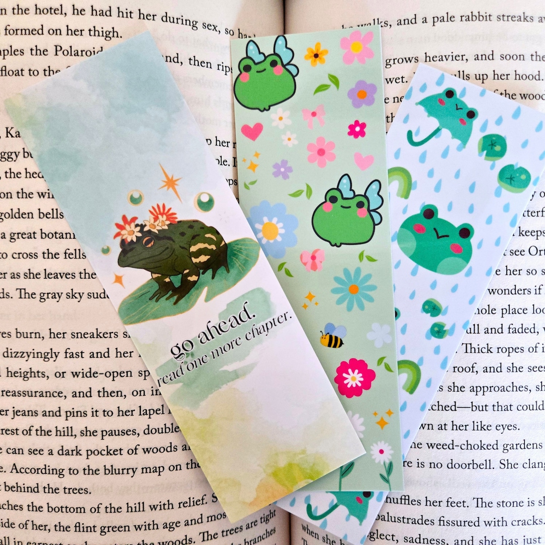 Froggy Frog Bookmarks | Rainy Day Frog, Read Another Chapter Frog ...