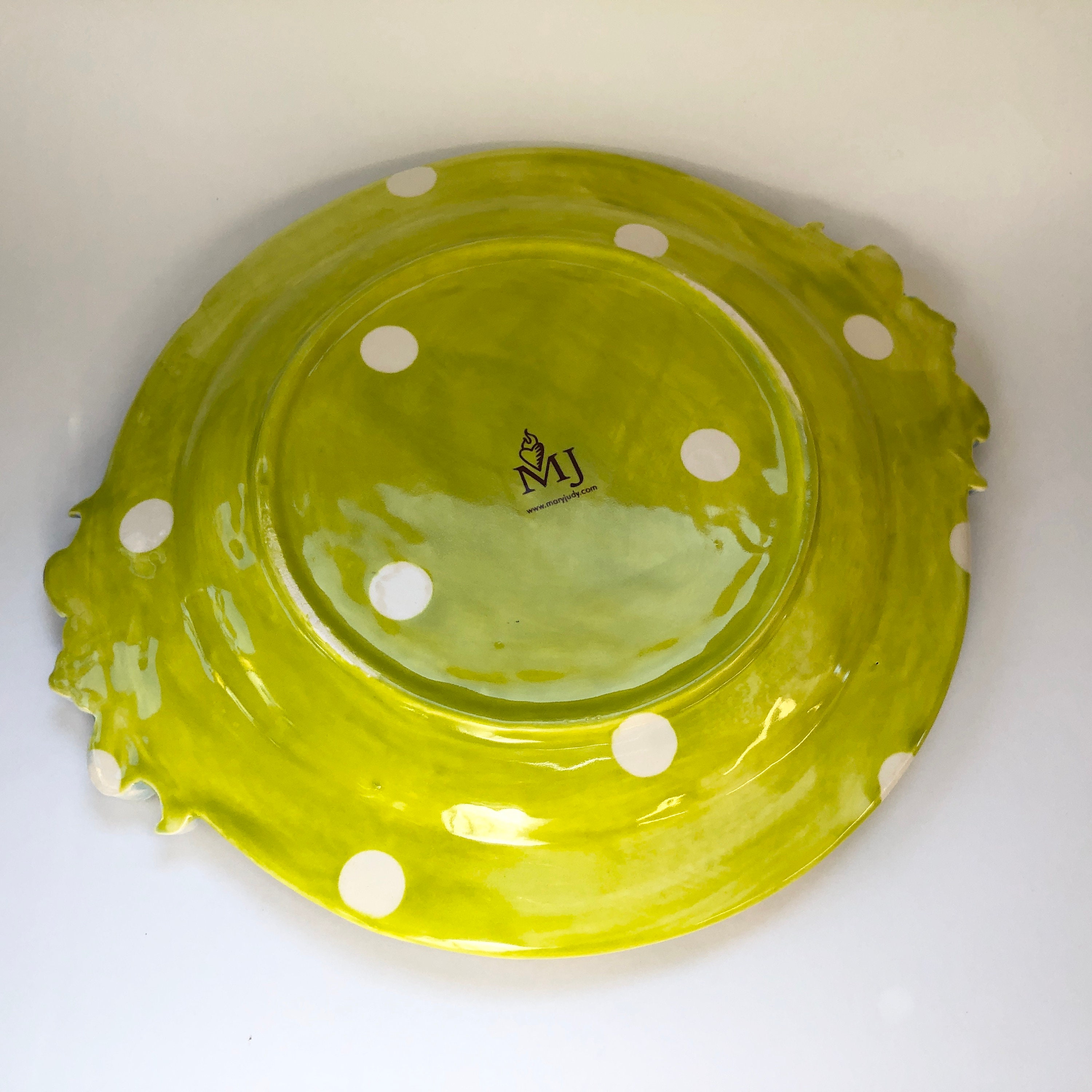 Whimsical Pottery Serving Platter With Turquoise & Blue Jellyfish ...