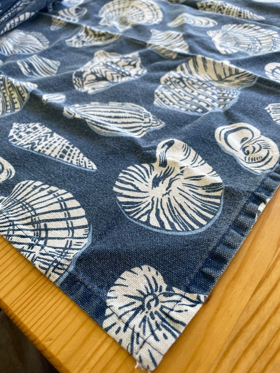 Cloth Dinner Napkins, Blue and White With Shells, 18 X 20. Set of 12 - Etsy