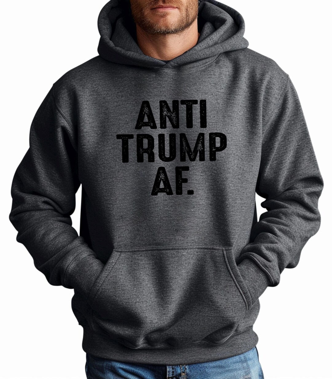 Political Activist Hoodie - Anti Trump Save Democracy - Funny Political ...
