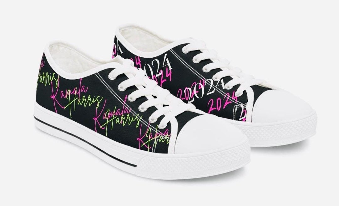 Kamala Harris Chucks, Kamala Chucks, Tim Walz, Women's Low Top Sneakers ...
