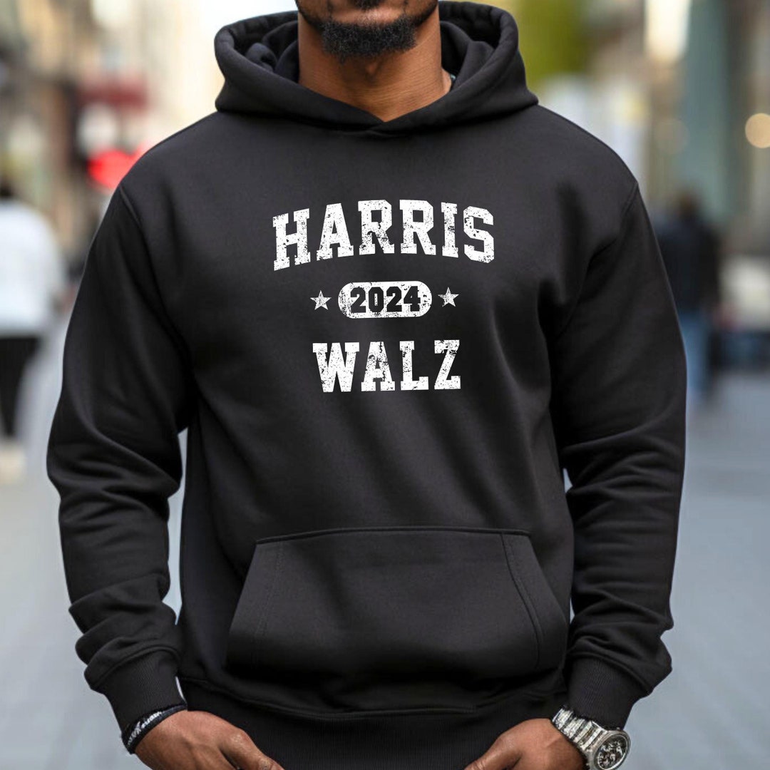 Harris Walz Hoodie, Kamala Harris Unisex Hooded Sweatshirt, Tim Walz ...