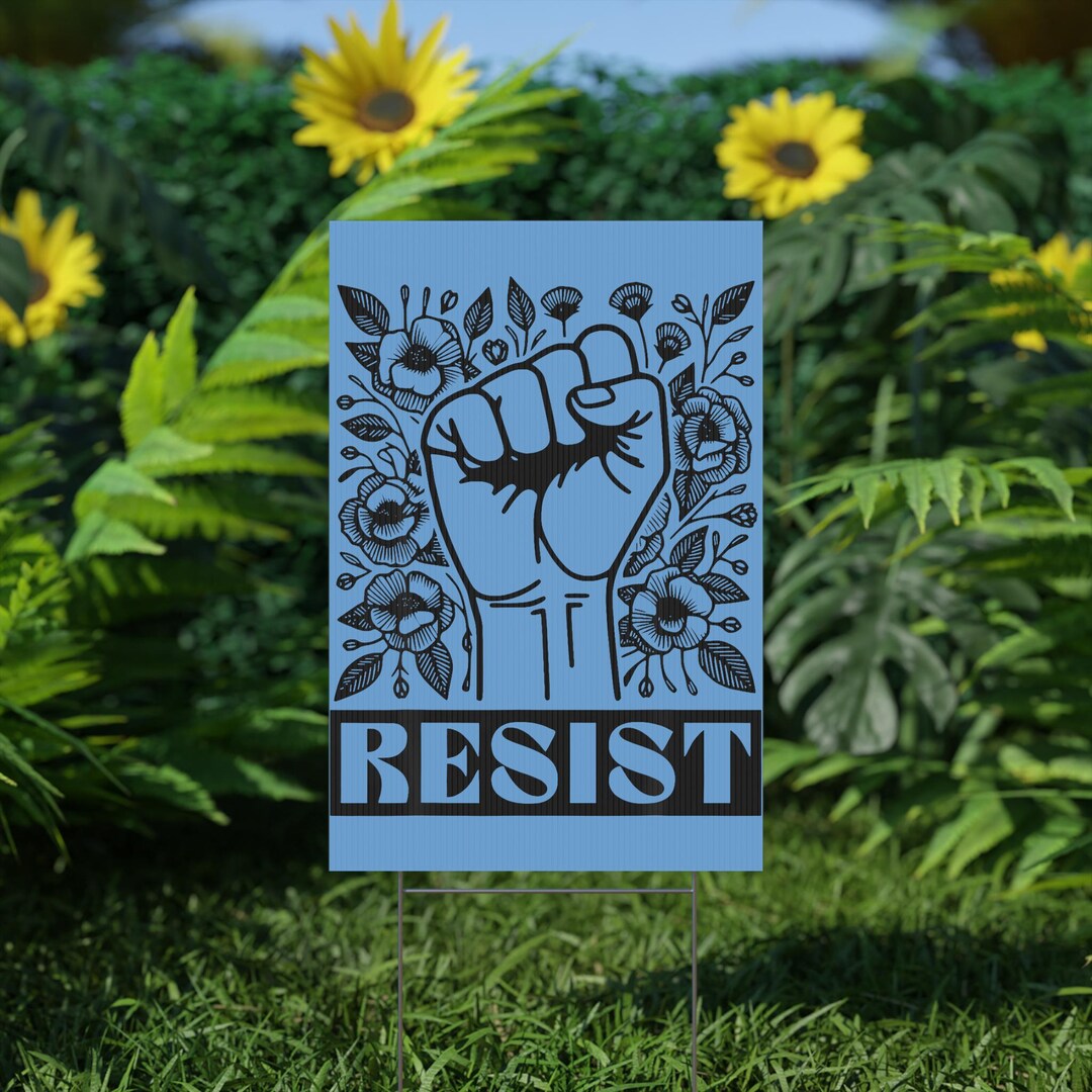 Political Rights Activists Plastic Yard Sign, Resist Anti Trump Freedom ...