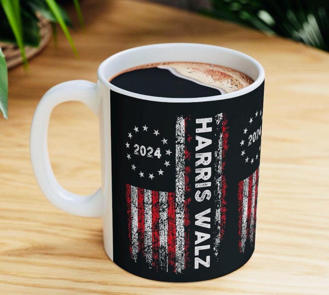 Harris Walz Mug, Kamala Harris, Tim Walz, Election Coffee Mug, American ...