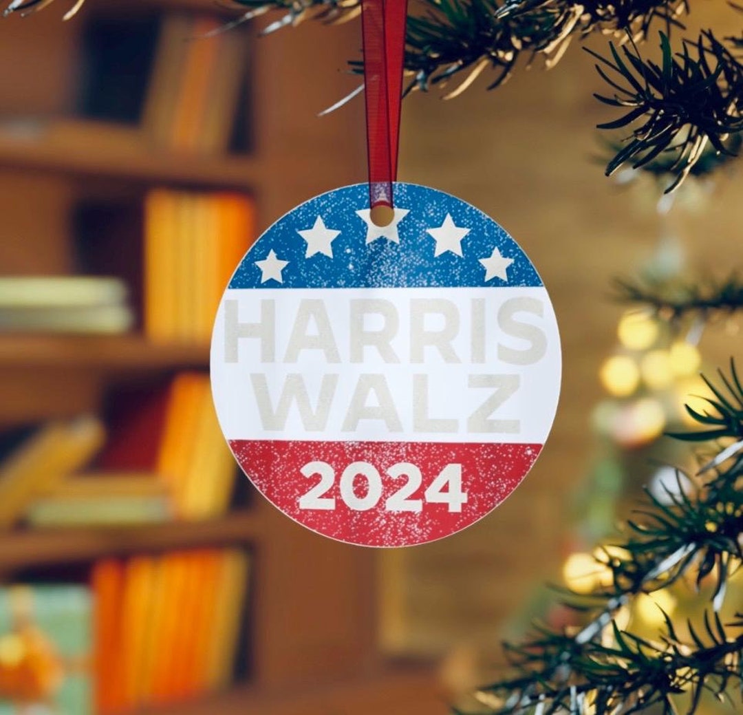 Harris Walz Ornaments, Kamala Harris, Tim Walz, Gift for Democrats ...