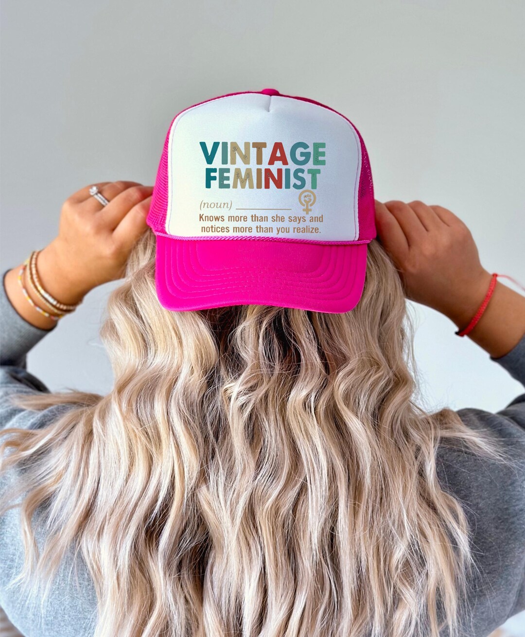 Mesh Hat for Feminists, Vintage Political Rights Activists - Women's ...