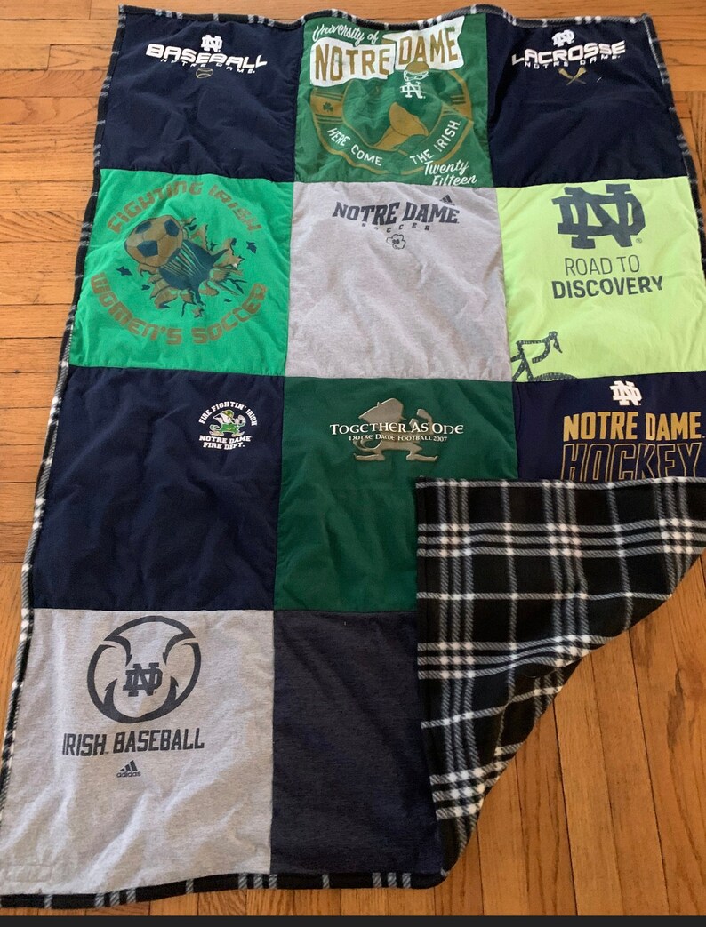 Notre Dame T-shirt Quilt - Etsy