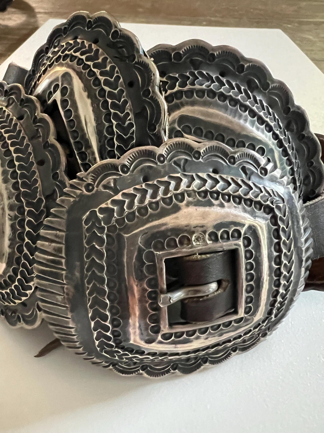 Signed Kenny Bracken Southwestern Sterling Silver Concho Belt - Etsy