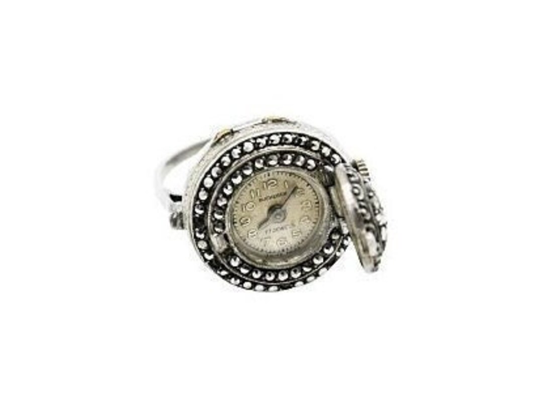 Vintage Bucherer Silver & Marcasite Ladies Swiss Watch Ring 17 Jewels ...