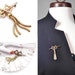 Vintage Forstner 12K Gold Filled Bar Pin Tassel Brooch Pin - Double ...