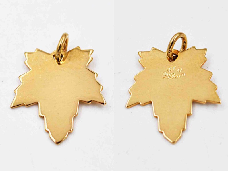 Vintage Elco 12K Yellow Gold Filled Maple Leaf Bracelet Charm - Etsy