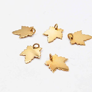 Vintage Elco 12K Yellow Gold Filled Maple Leaf Bracelet Charm | Etsy