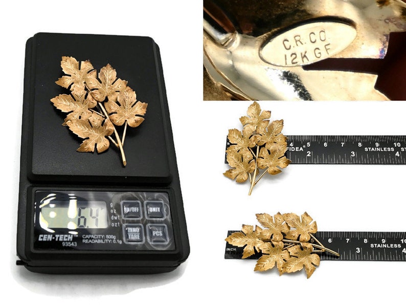 Vintage Charles Reis Co. 12K Yellow Gold Filled Maple Leaf - Etsy