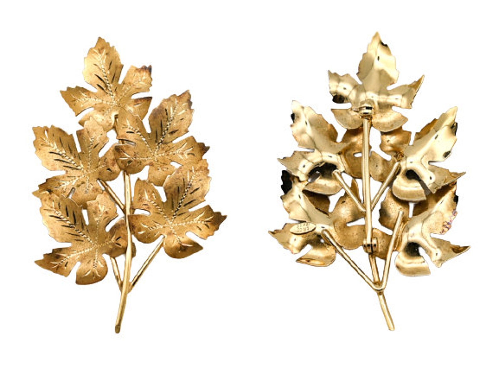 Vintage Charles Reis Co. 12K Yellow Gold Filled Maple Leaf - Etsy
