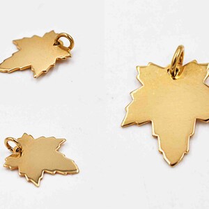 Vintage Elco 12K Yellow Gold Filled Maple Leaf Bracelet Charm | Etsy