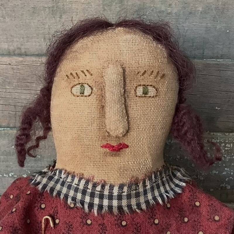 Primitive Rag Doll - Etsy