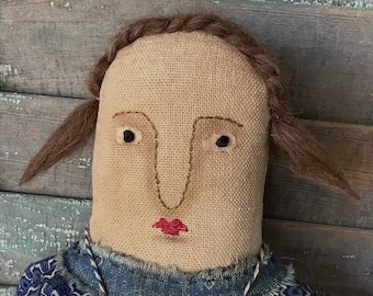 Handmade Primitive Rag Doll - Etsy