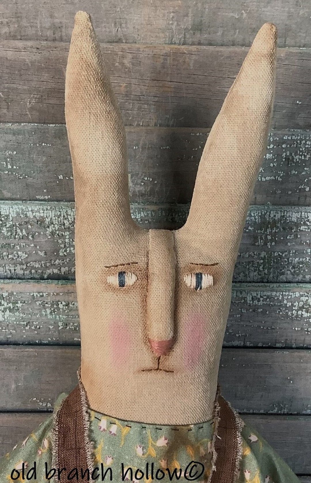 Primitive Handmade Bunny Rabbit Doll Folk Art - Etsy