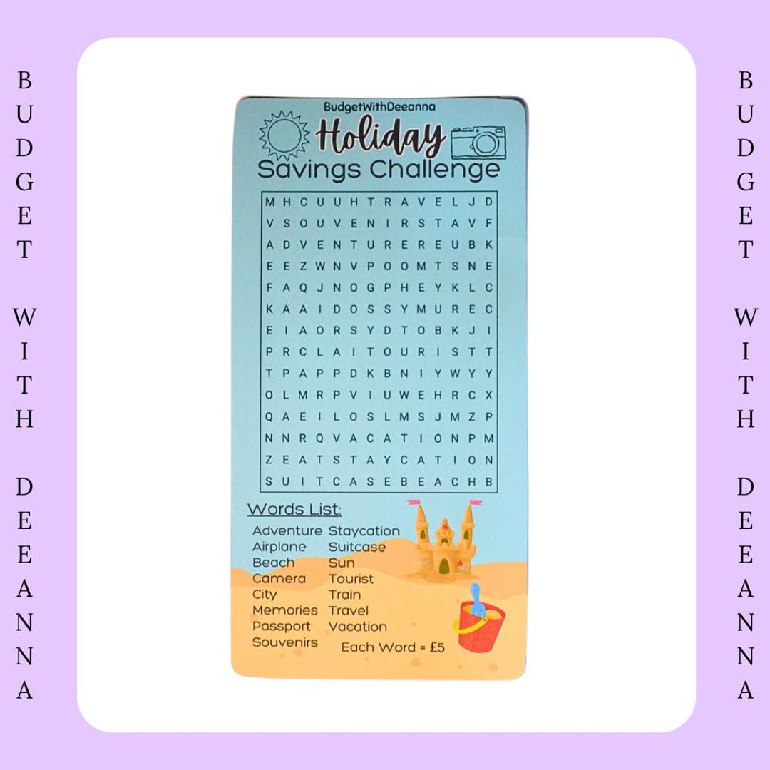 Holiday-themed Savings Challenge Cash Stuffing Tracker Fun Budgeting ...