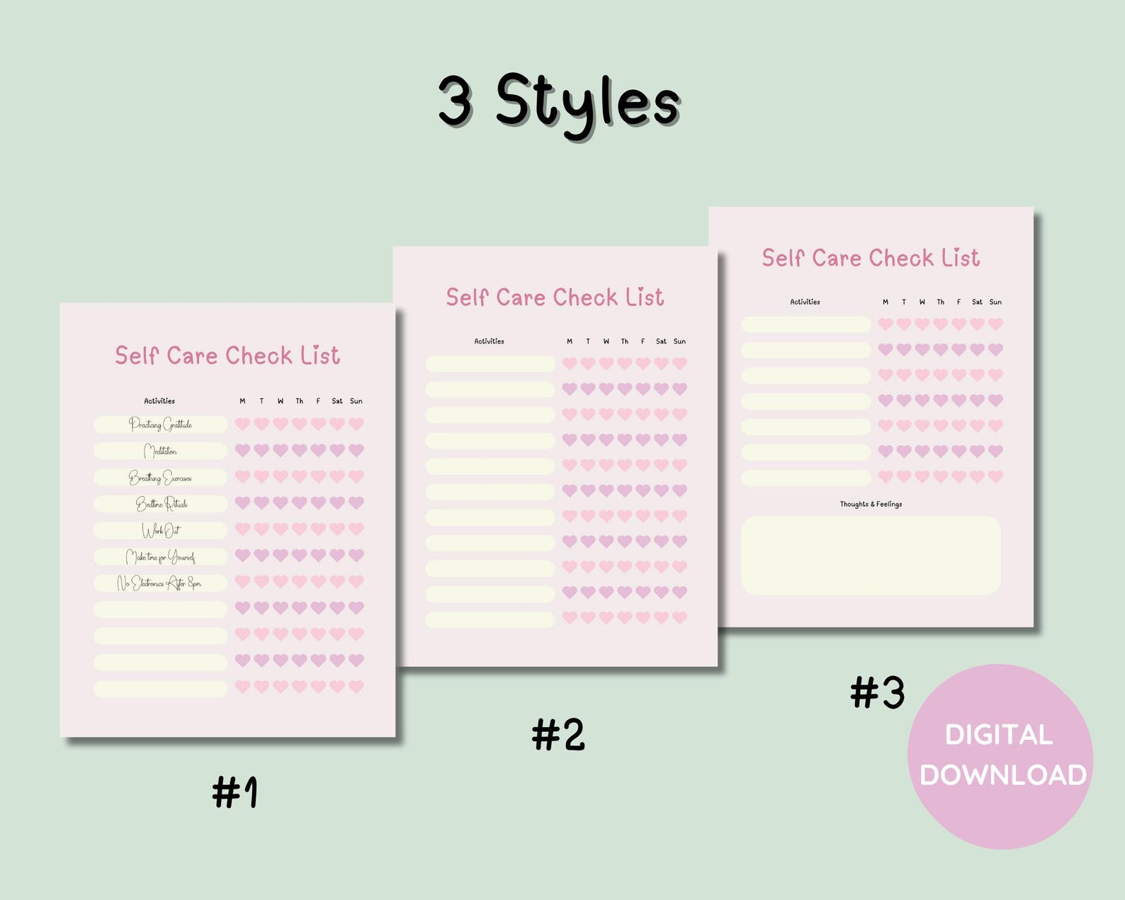 Daily Self Care Checklist Printable, Self Care Activities, Habit ...