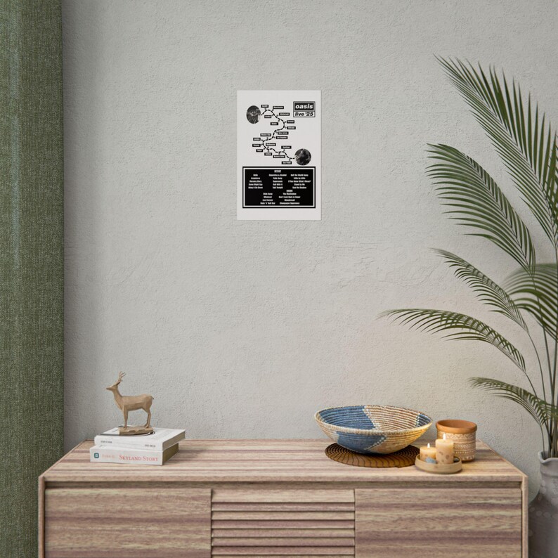Oasis Live '25 Tour Cities and Setlist Rolled Poster - Etsy UK