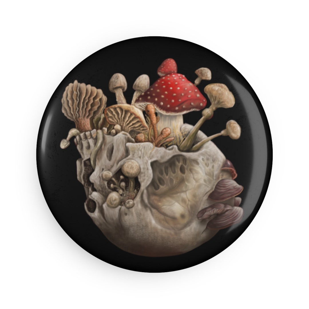 Mushroom Skull, Fantasy Sigils, RPG, Button Magnet, Round - Etsy