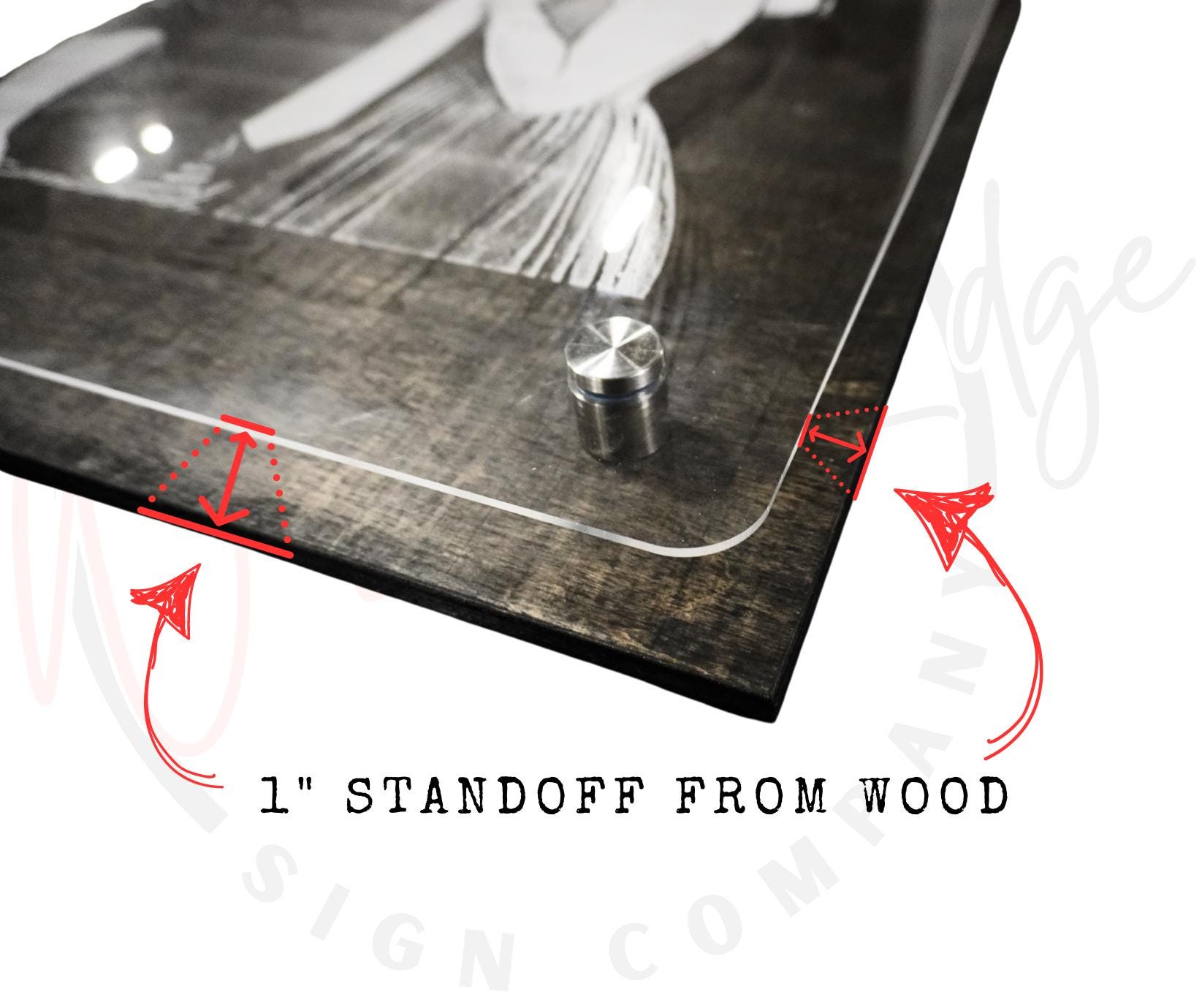 Custom Memorial Etched Sign With Photo Personalized Wood and Acrylic ...