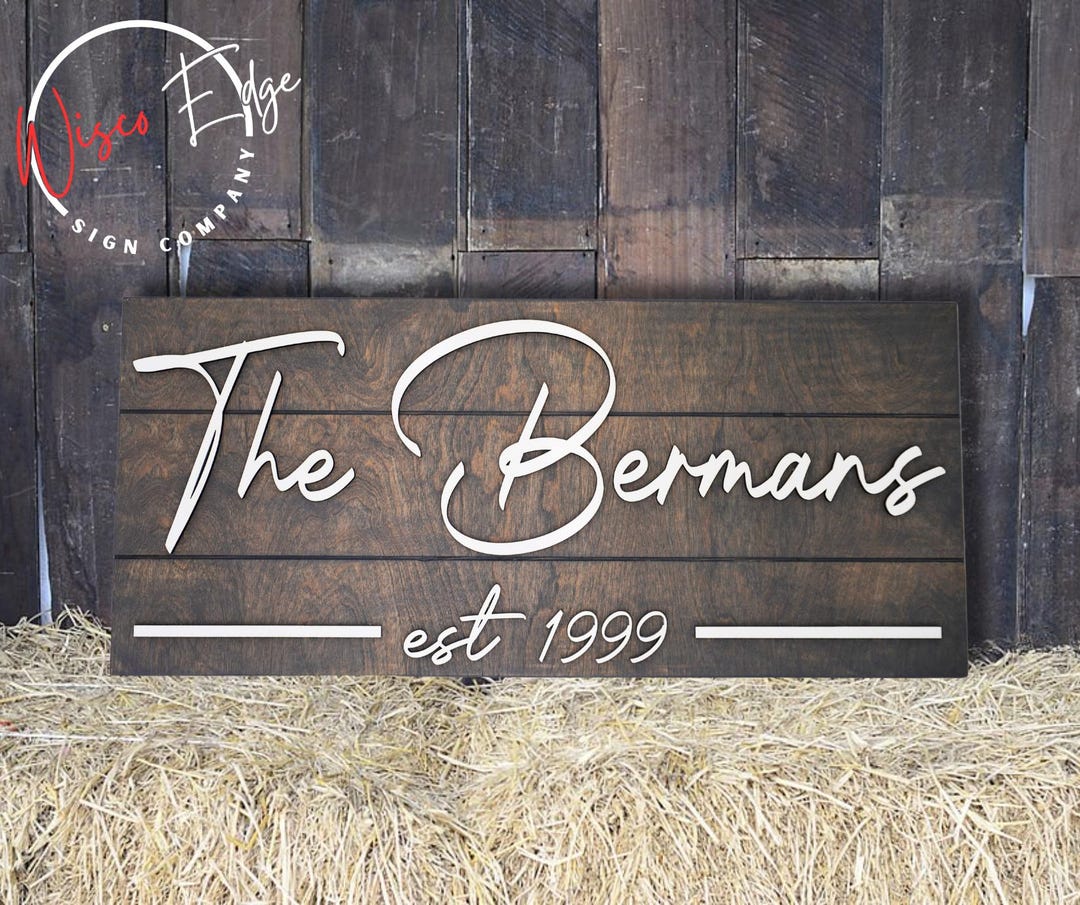 Custom Wedding Barn Board Sign Personalized Rustic Wood Sign With ...