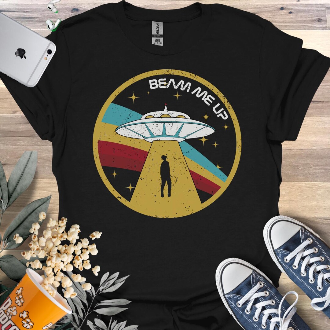 UFO Alien Abduction Shirt, Alien Tee, Space Ufo S T-shirt, Vintage Geek ...