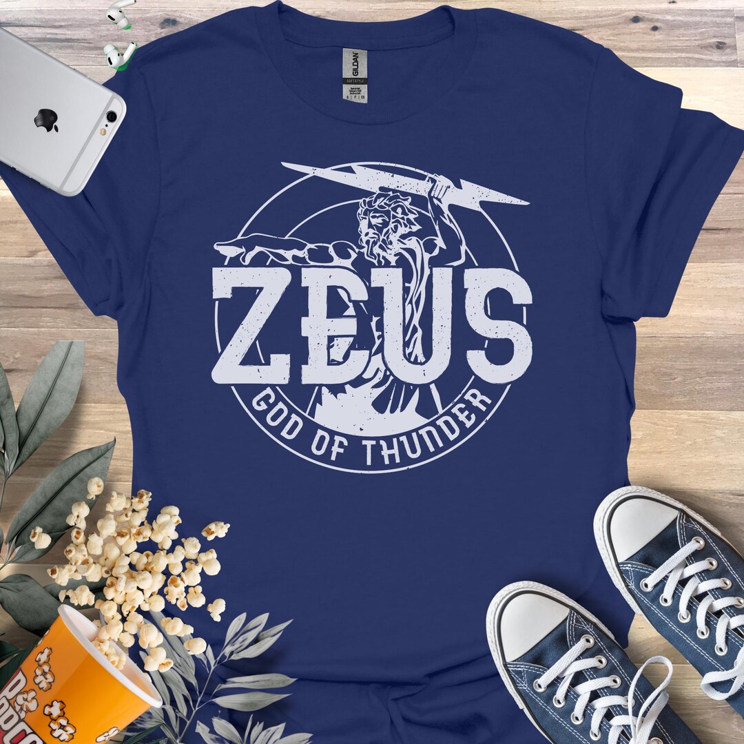 Zeus T-shirt, Zeus God of Thunder Shirt, Greek God Tee, Roman Mythology ...
