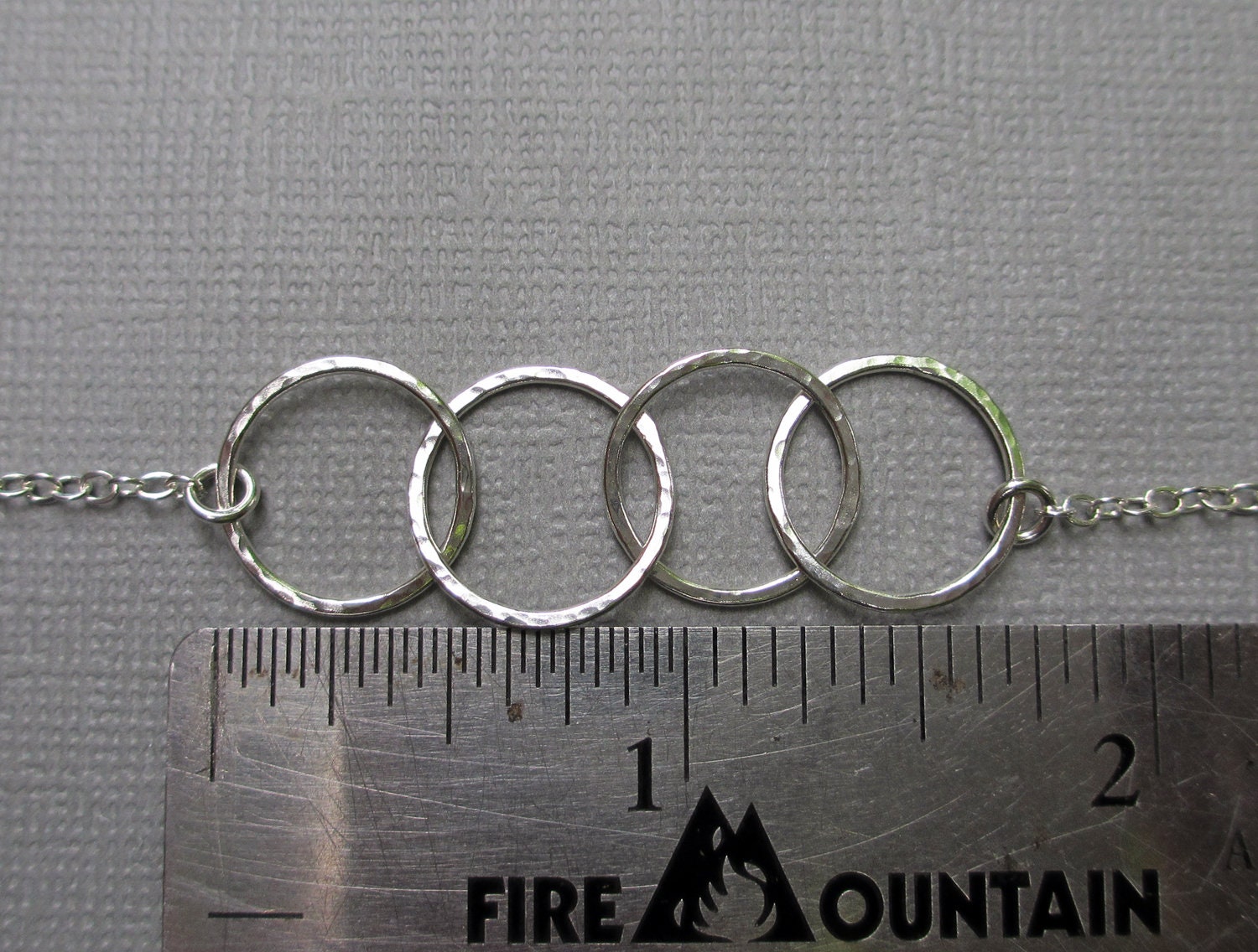 Dainty 4 Circle Necklace Sterling Silver 4 Ring Layering | Etsy