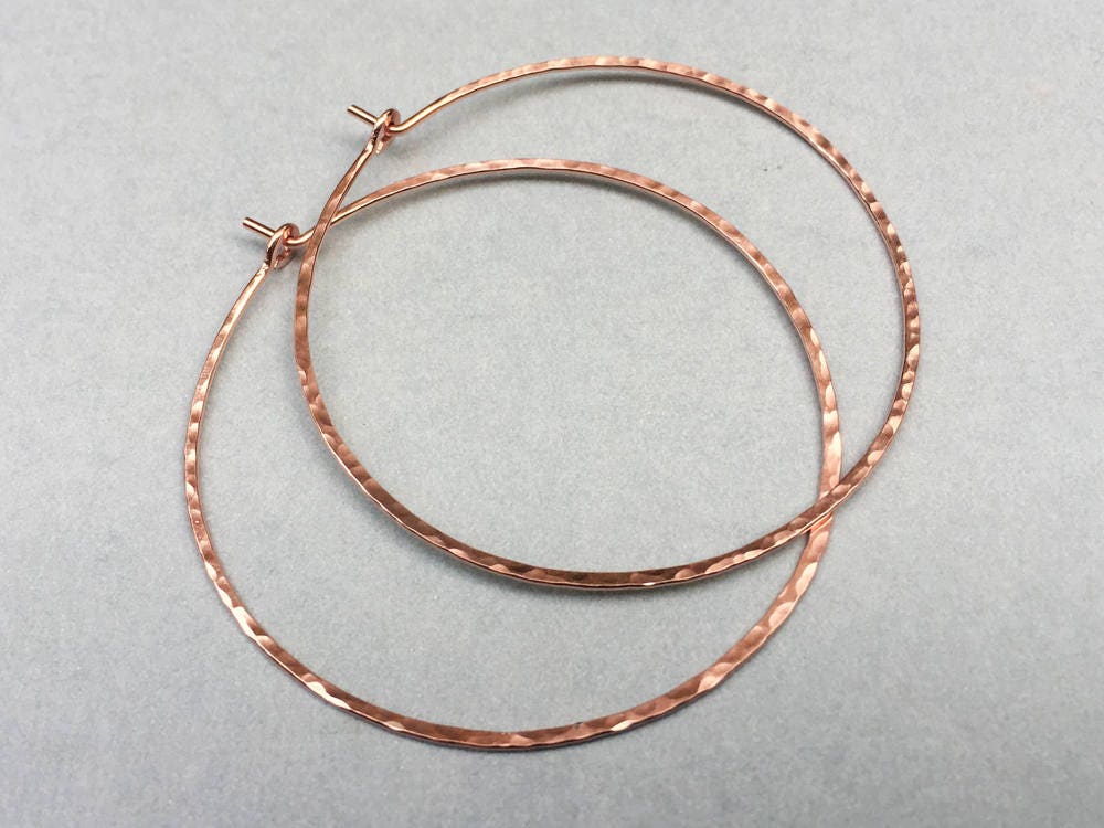 2 inch Rose Gold Fill Hoops Gold filled Hoop Earrings | Etsy