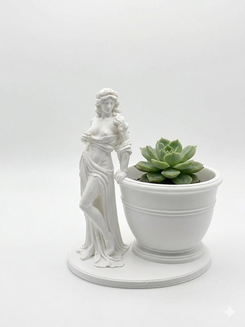Persephone Planter Statue | Greek Goddess Decor | Optional Plant Add ...