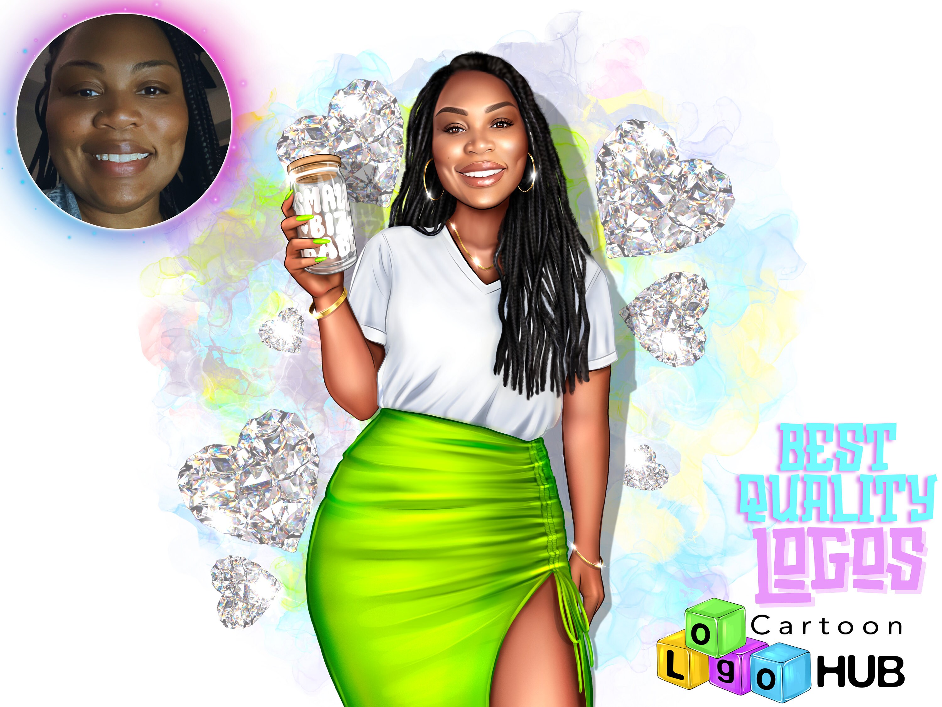 Crafty Girl Logos, Custom Cartoon Logos for Crafters, Cartoon Logo ...