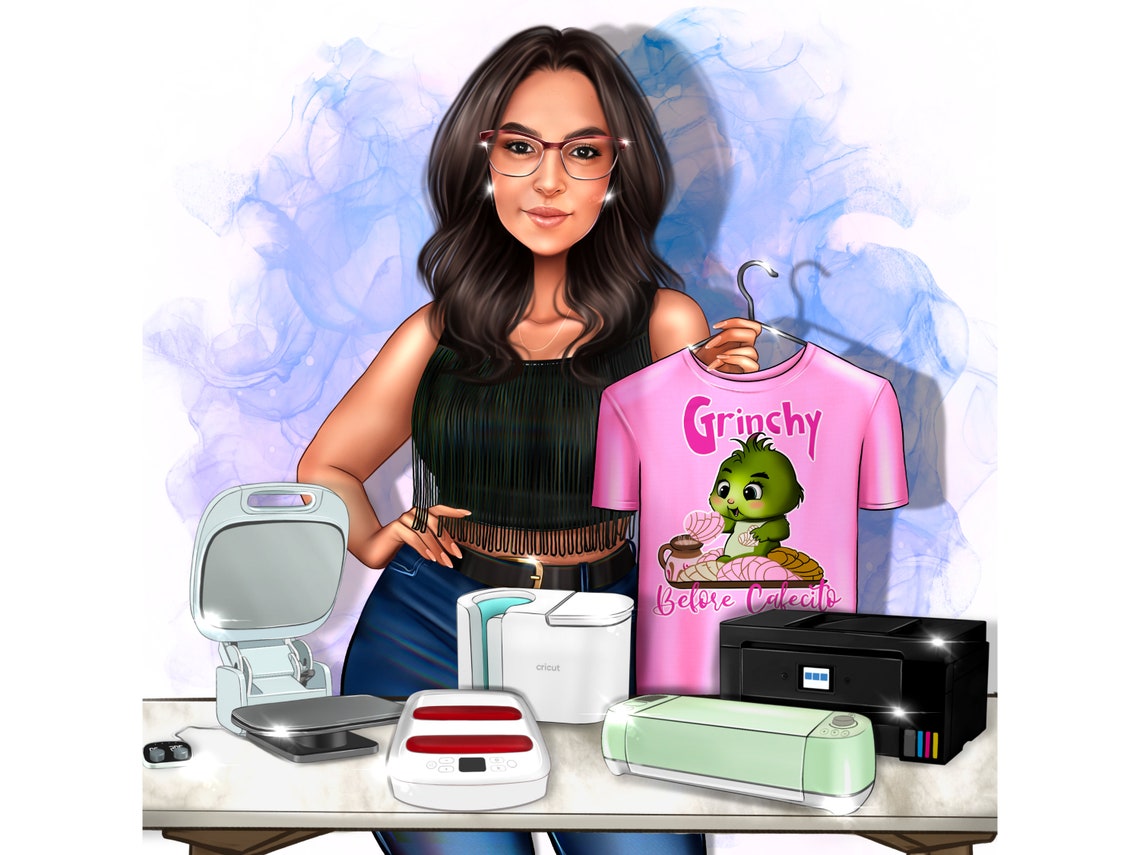 Crafty Girl Logos, Custom Cartoon Logos for Crafters, Cartoon Logo ...