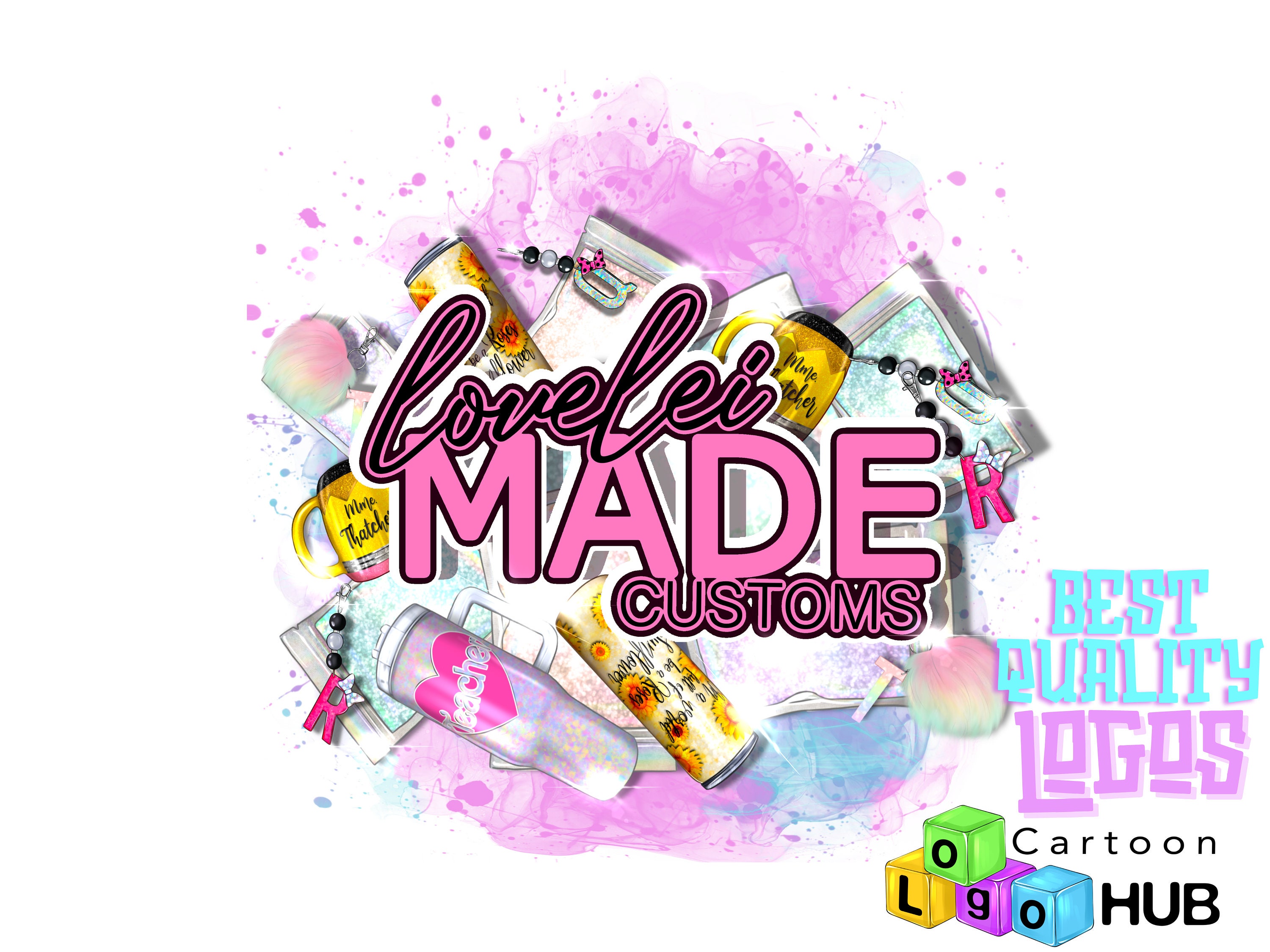 Crafty Girl Logos, Custom Cartoon Logos for Crafters, Cartoon Logo ...